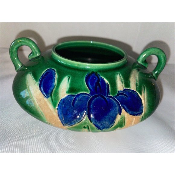 Awaji | Accents | Vtg Japanese Awaji Pottery Double Handled Bowl Vase ...